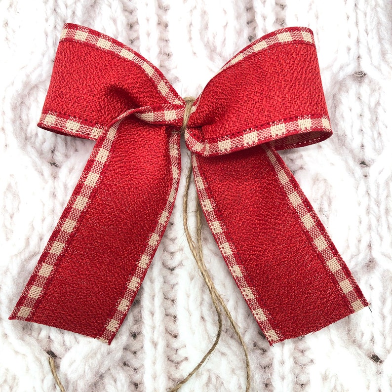 Red Christmas Bows / Set 12 Bows / Christmas Tree Bows / - Etsy