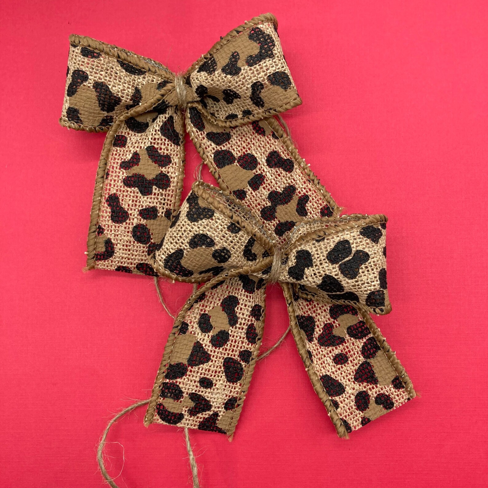 Cheetah Christmas Bows / Set 12 Bows / Animal Print Rustic - Etsy