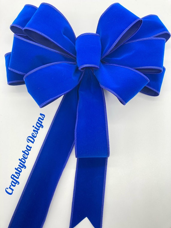 Blue Christmas Bow