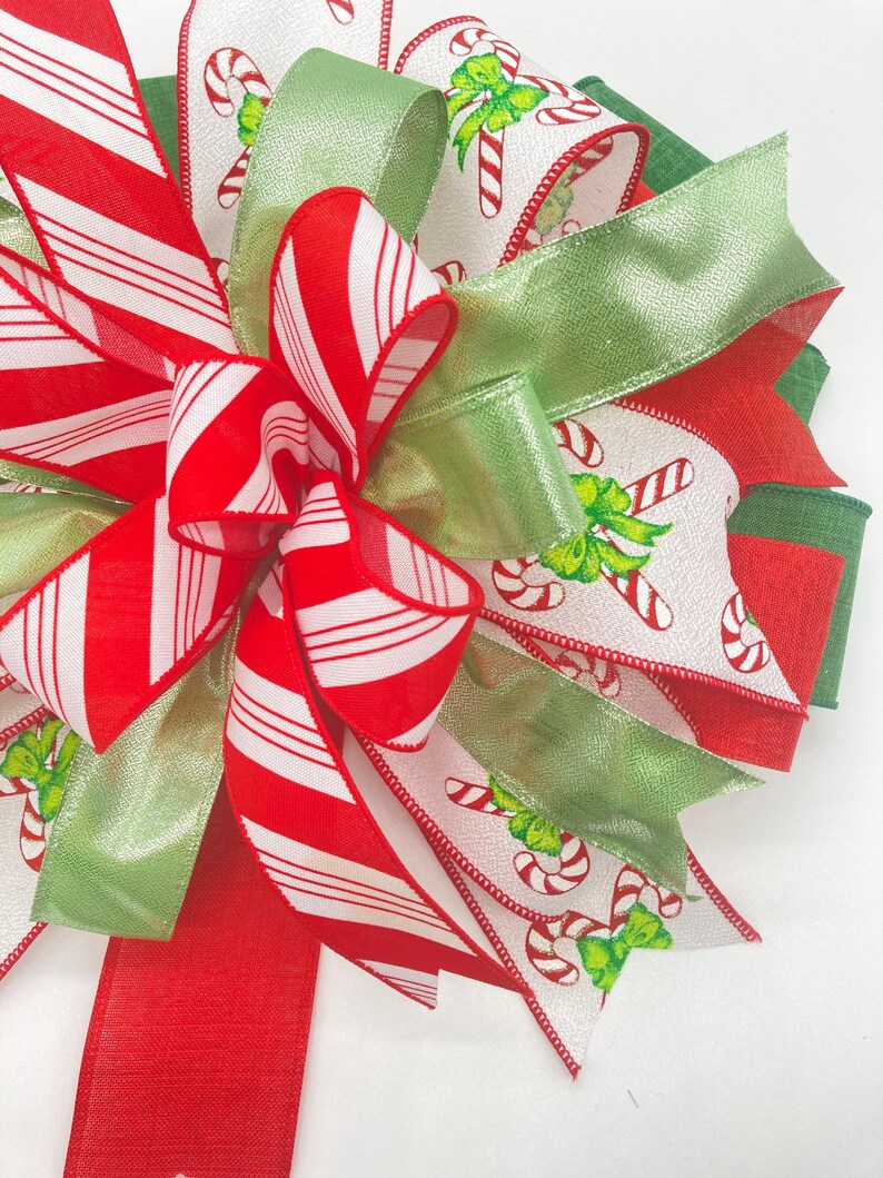 Candy Cane Christmas Tree Topper / Peppermint Christmas - Etsy