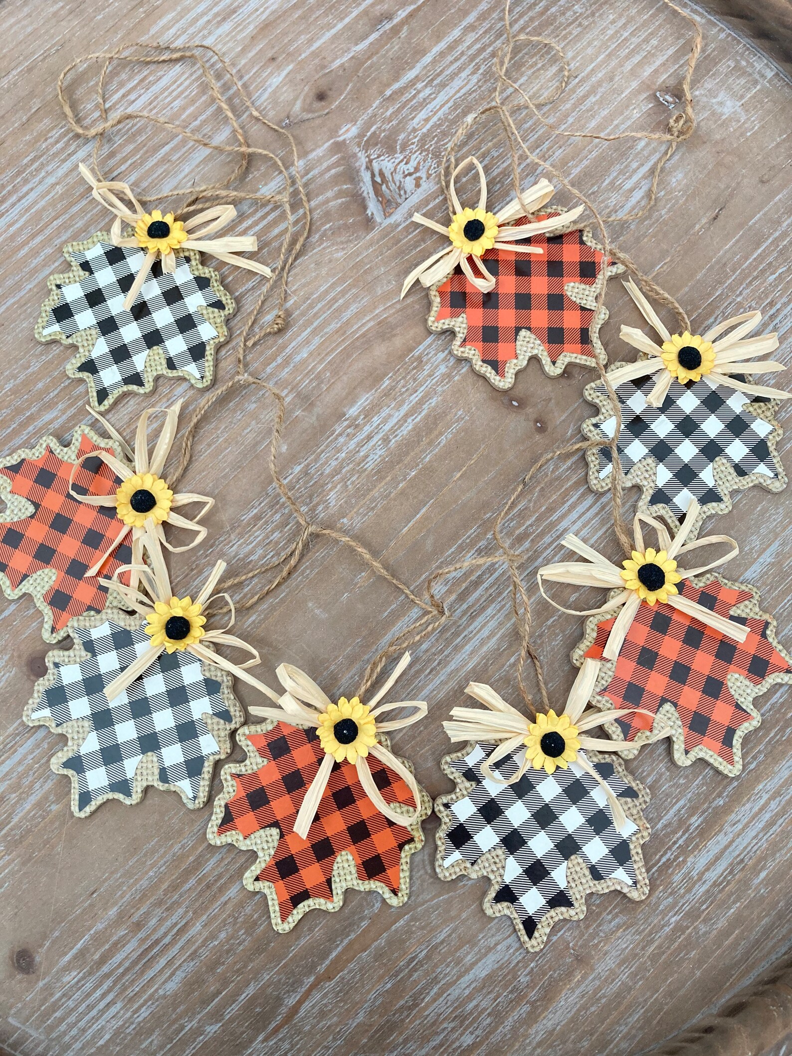 Fall Plaid Banner / Harvest Orange and Black Banner / - Etsy