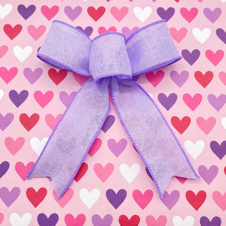 Purple Decorative Bows / Set 8 Bows / Small Spring Purple - Etsy