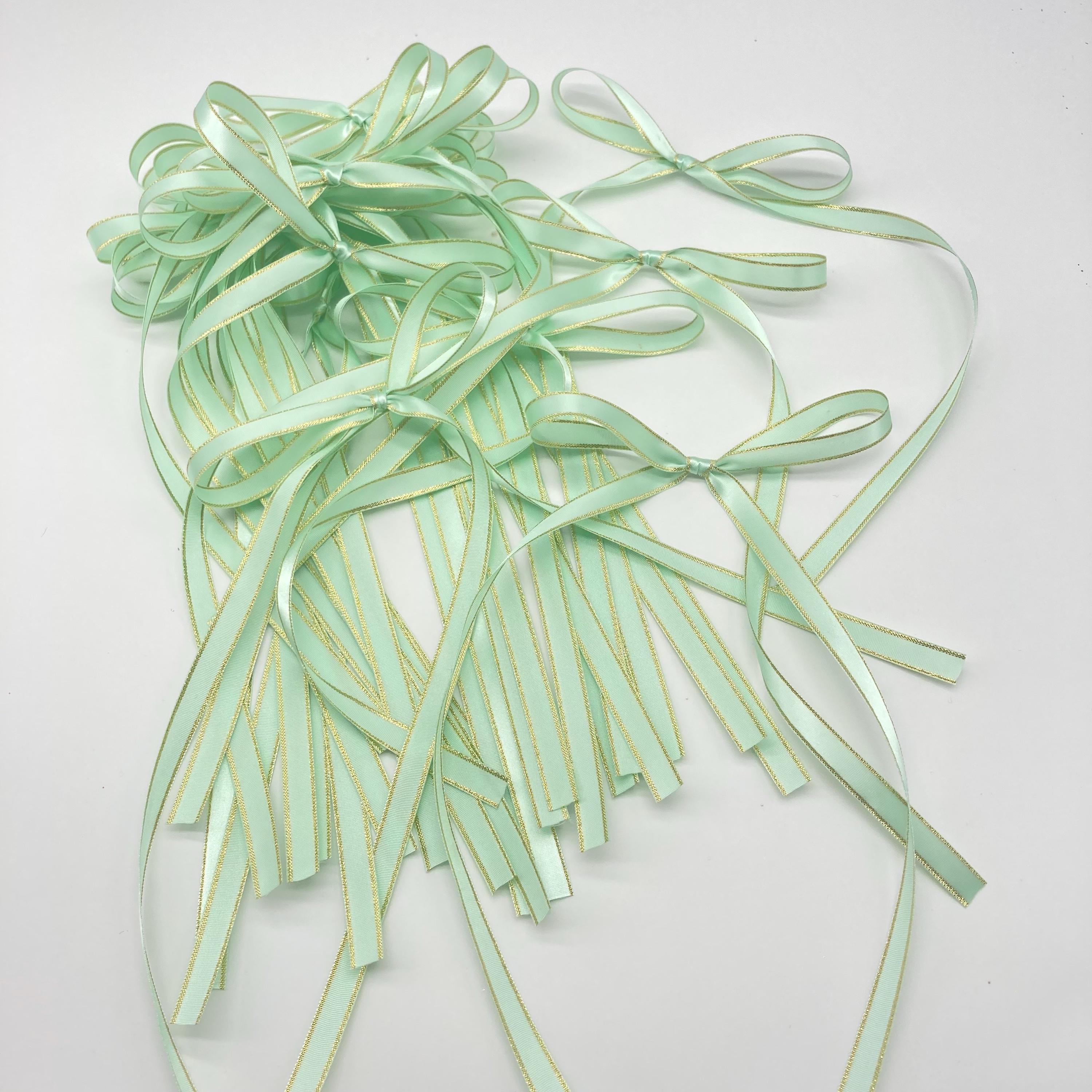 Mint Green Satin Christmas Tree Bows: Handmade Holiday Decor - Set of ...