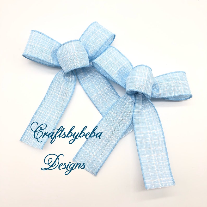 Blue Decorative Bows / Set 12 Bows / Baby Blue Decorative Bows | Etsy