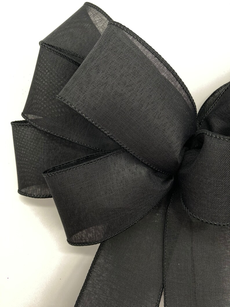 Black Wreath Bow / Halloween Black Decorative Bow / Black - Etsy