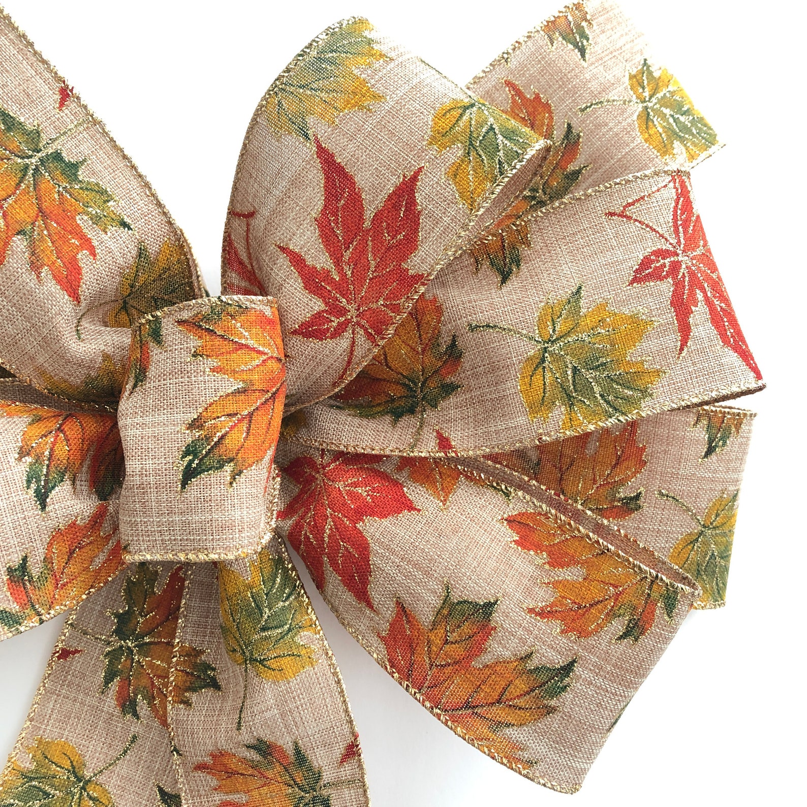 Harvest Wreath Bow / Fall Decorative Bow / Autumn Wreath Bow / - Etsy