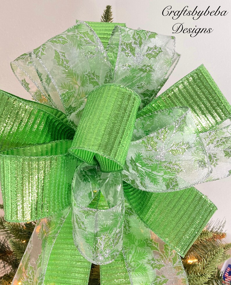 Green Christmas Mint Tree Topper / Green Mint Christmas | Etsy