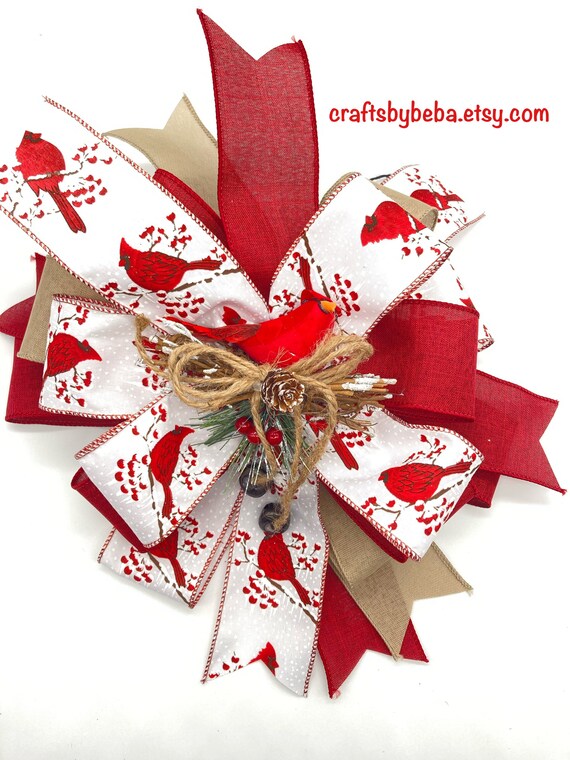 Red Cardinal Christmas Tree Topper / Xmas Tree Topper / Tree - Etsy