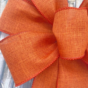 Fall Decorative Bows / Harvest Rust Orange Color Decor Bows / Set 3 ...