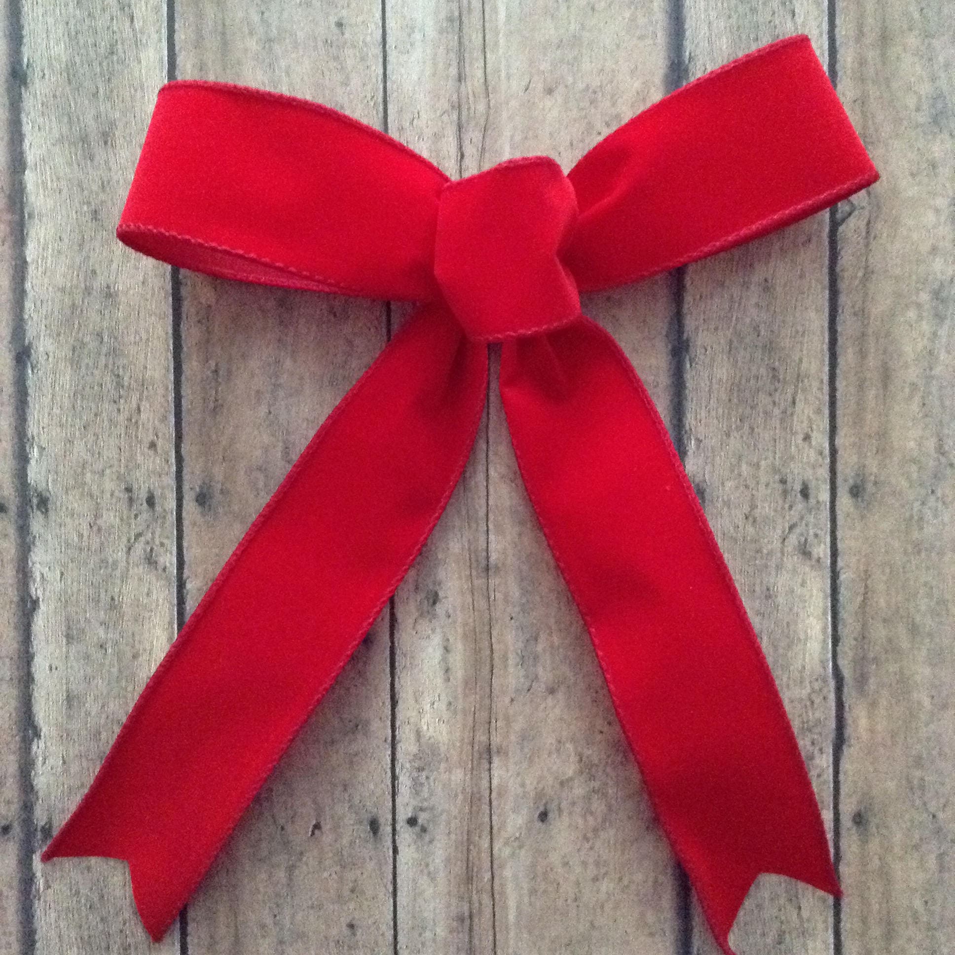 Red Velvet Christmas Bows Red Xmas Decorative Bows Set Of Etsy