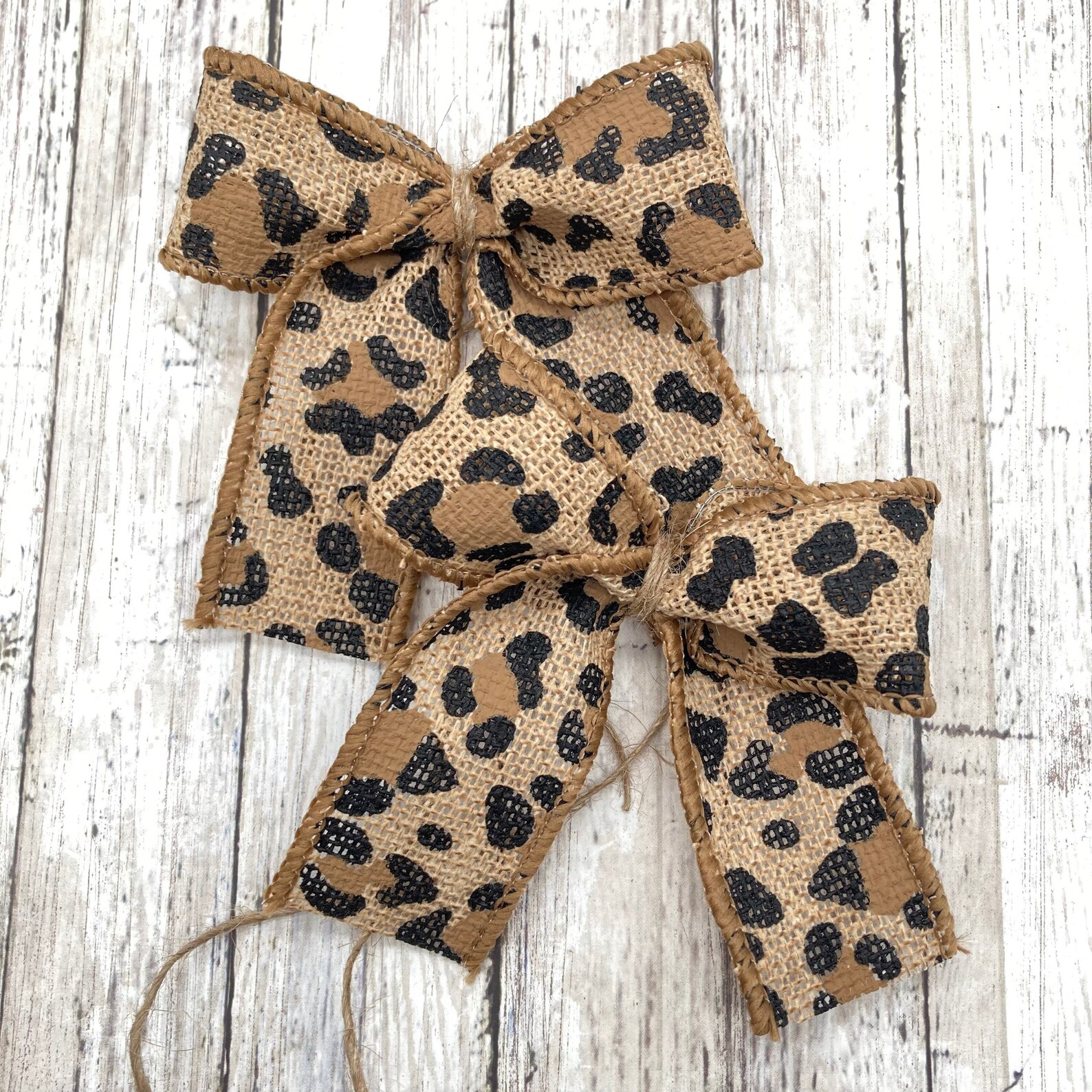 Cheetah Christmas Bows / Set 12 Bows / Animal Print Rustic - Etsy