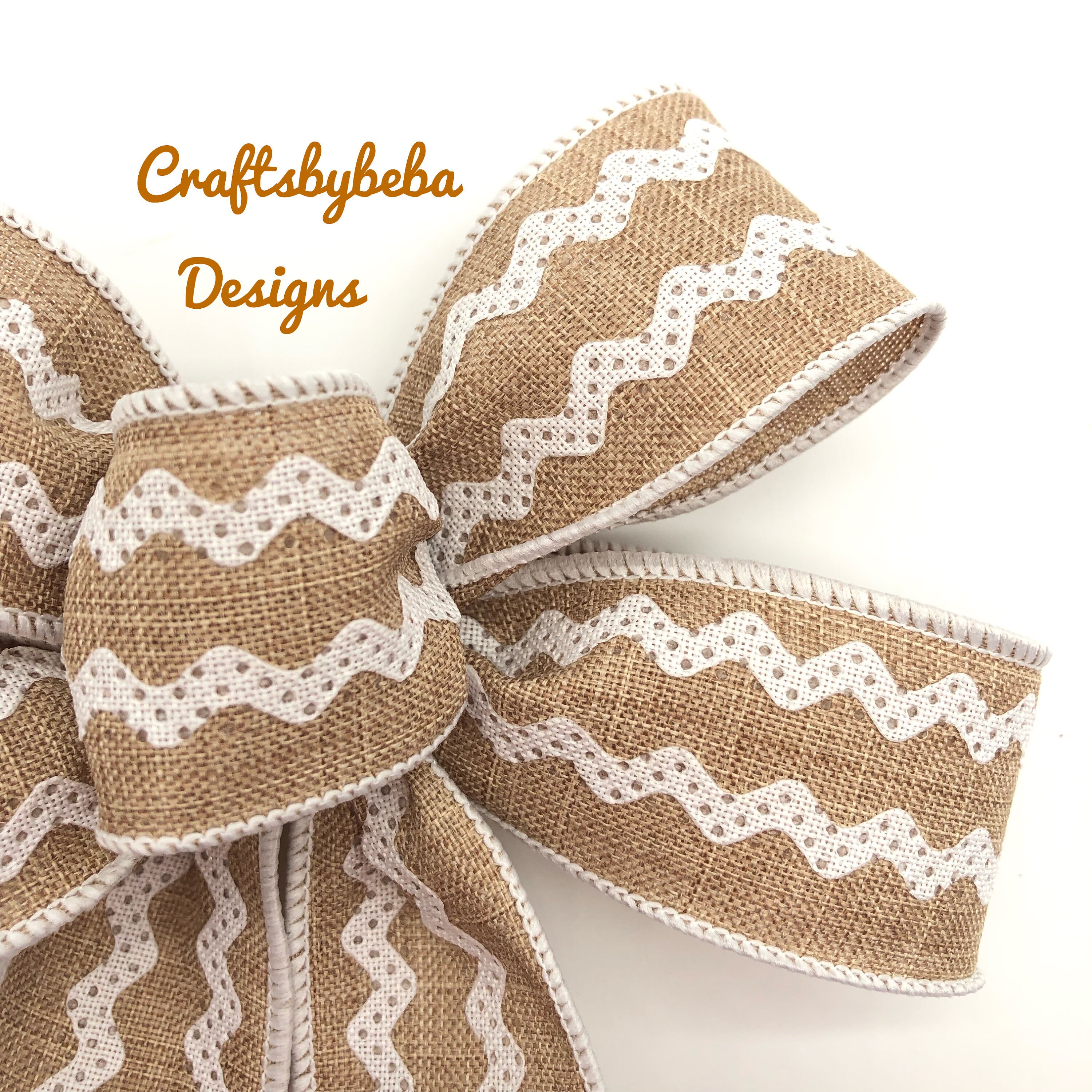 Natural Beige and White Decorative Bows / Set of 8 Bows / | Etsy