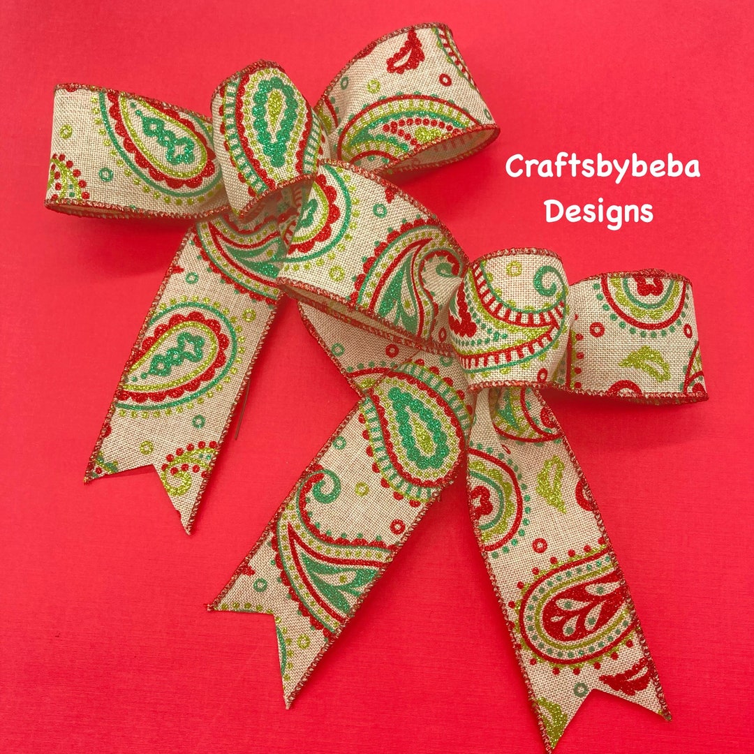 Paisley Christmas Bows Christmas Decorative Bows Small Christmas ...