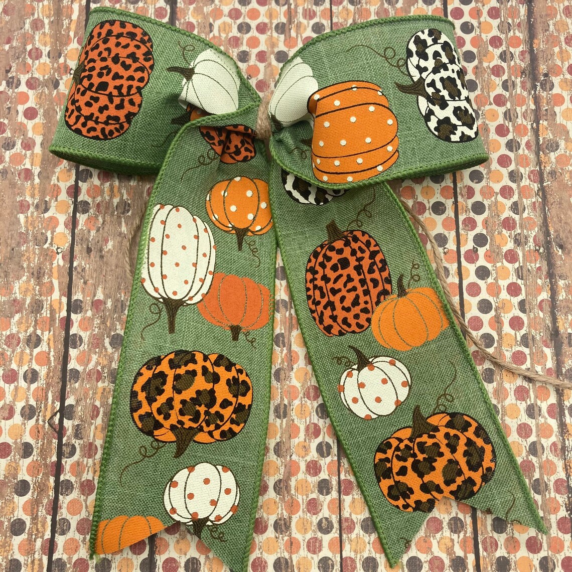 Fall Decorative Bows / Set 6 Bows / Harvest Pumpkin Bows / - Etsy