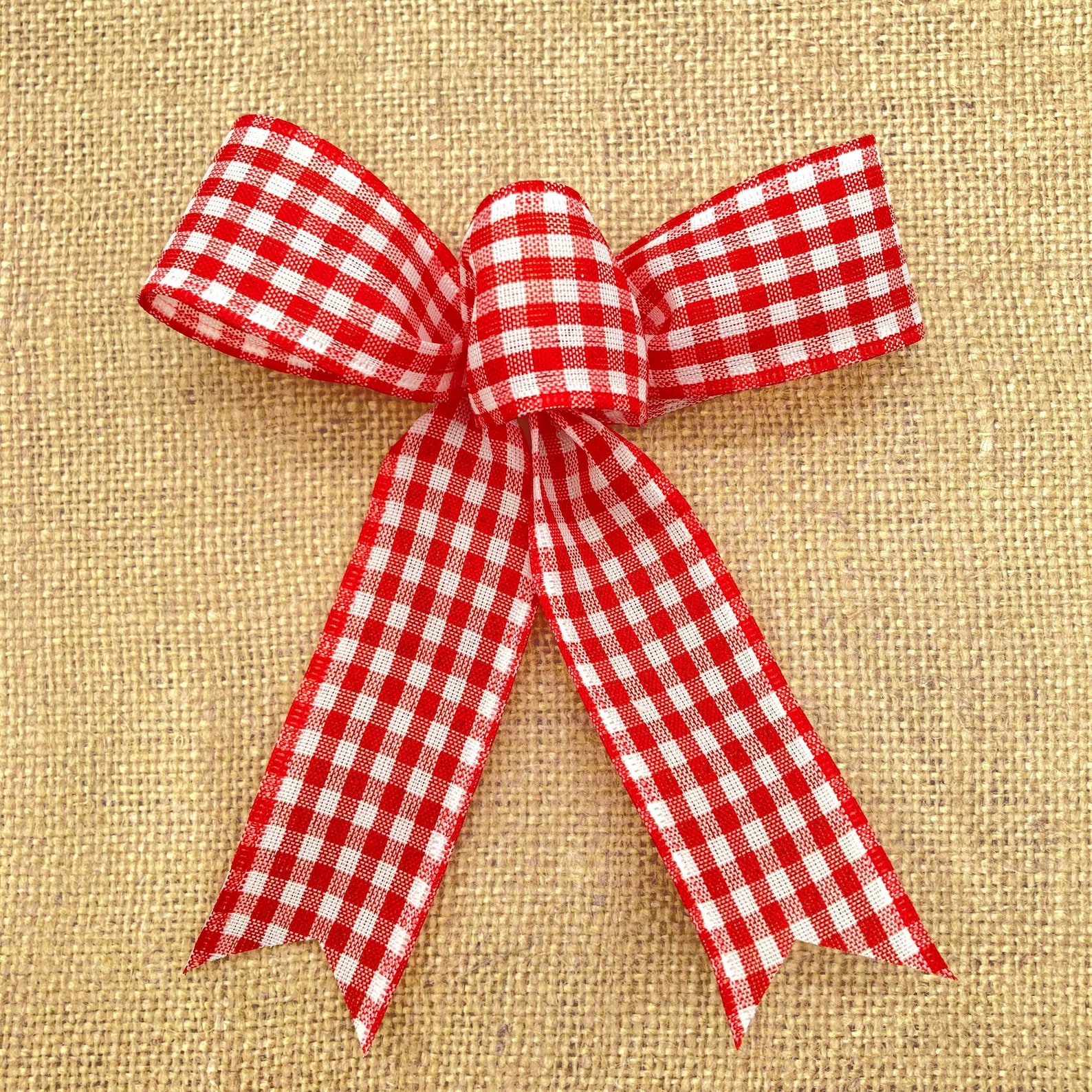 Gingham Decorative Bows / Set 12 Bows / Red and White Small - Etsy