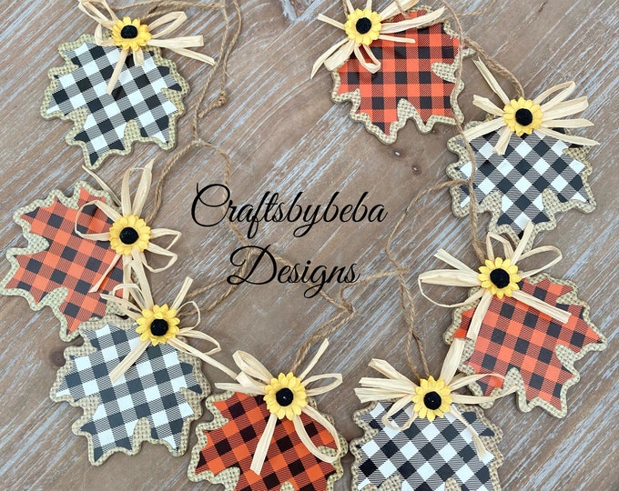 Fall Plaid Banner / Harvest Orange and Black Banner / - Etsy