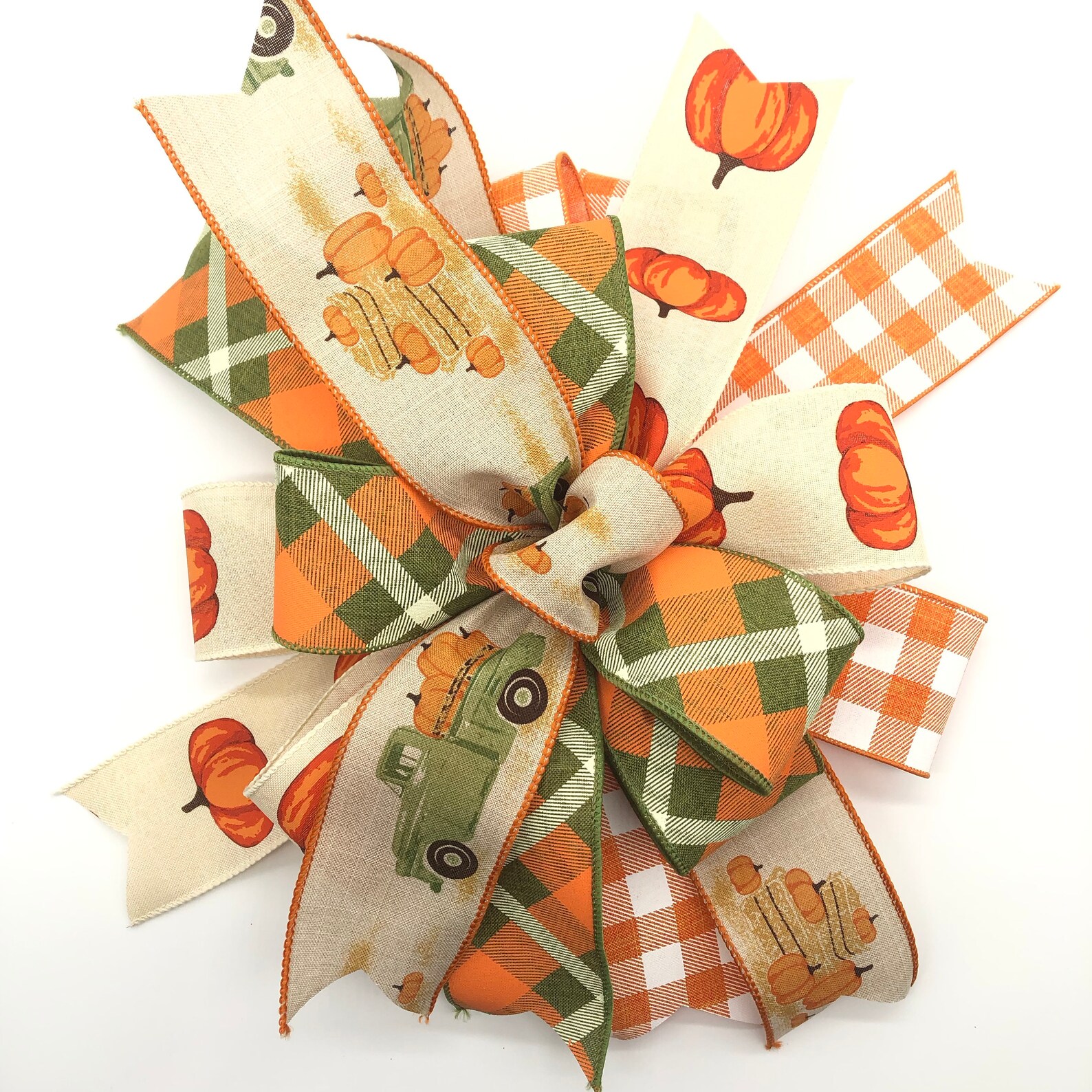 Harvest Decorative Bow / Fall Decor Bow / Autumn Bow / Green - Etsy