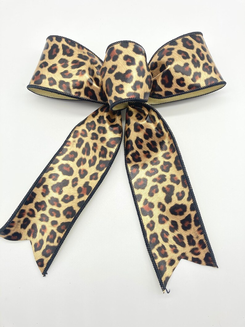 Cheetah Decorative Bows / Set 6 Bows / Christmas Tree Bows / - Etsy