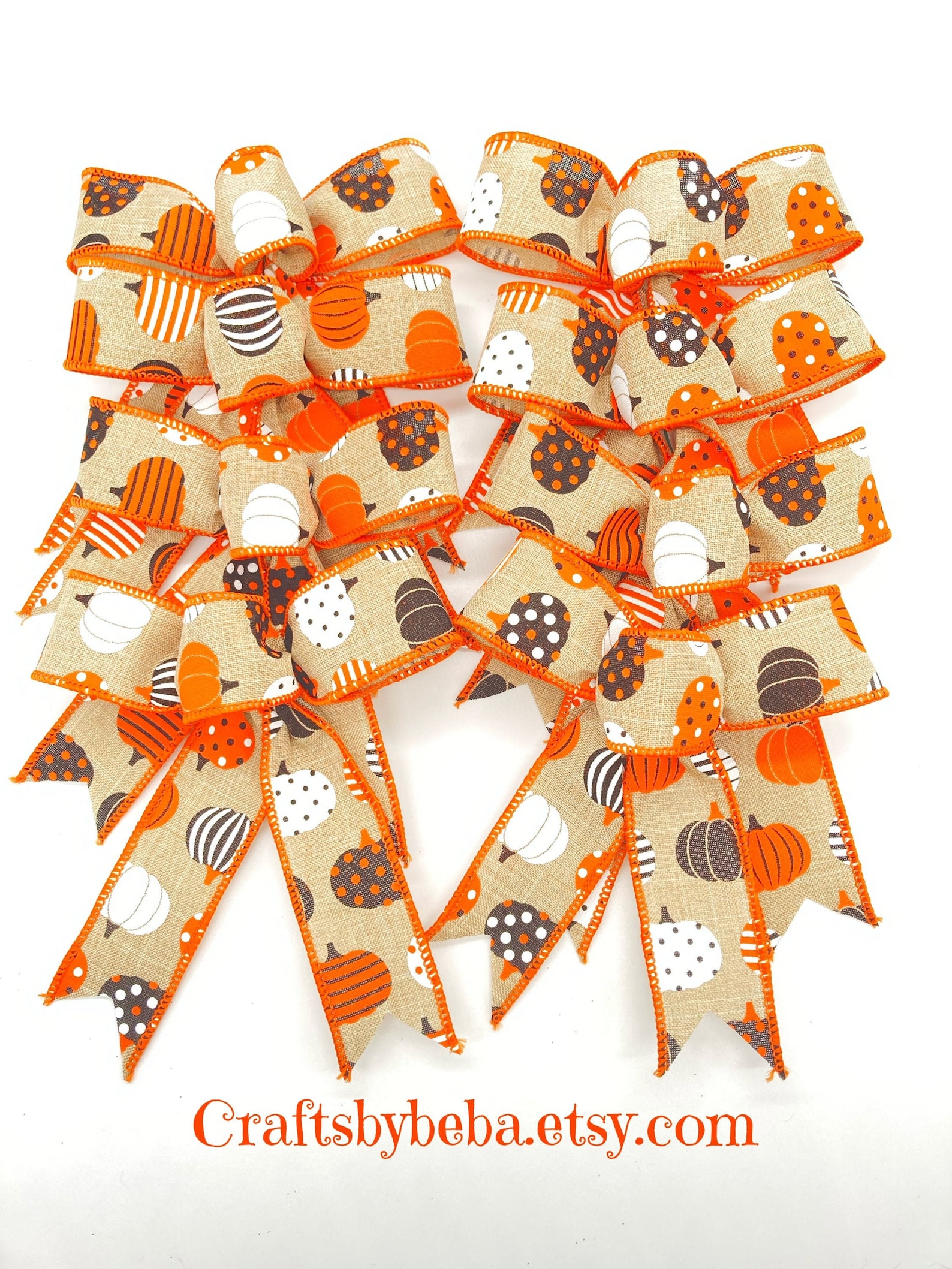 Fall Decorative Bows / Set 8 Bows / Harvest Decor Bows / - Etsy