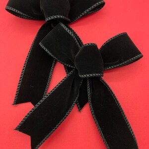 Black Velvet Christmas Bows: Tree Decor, Set of 12 - Etsy