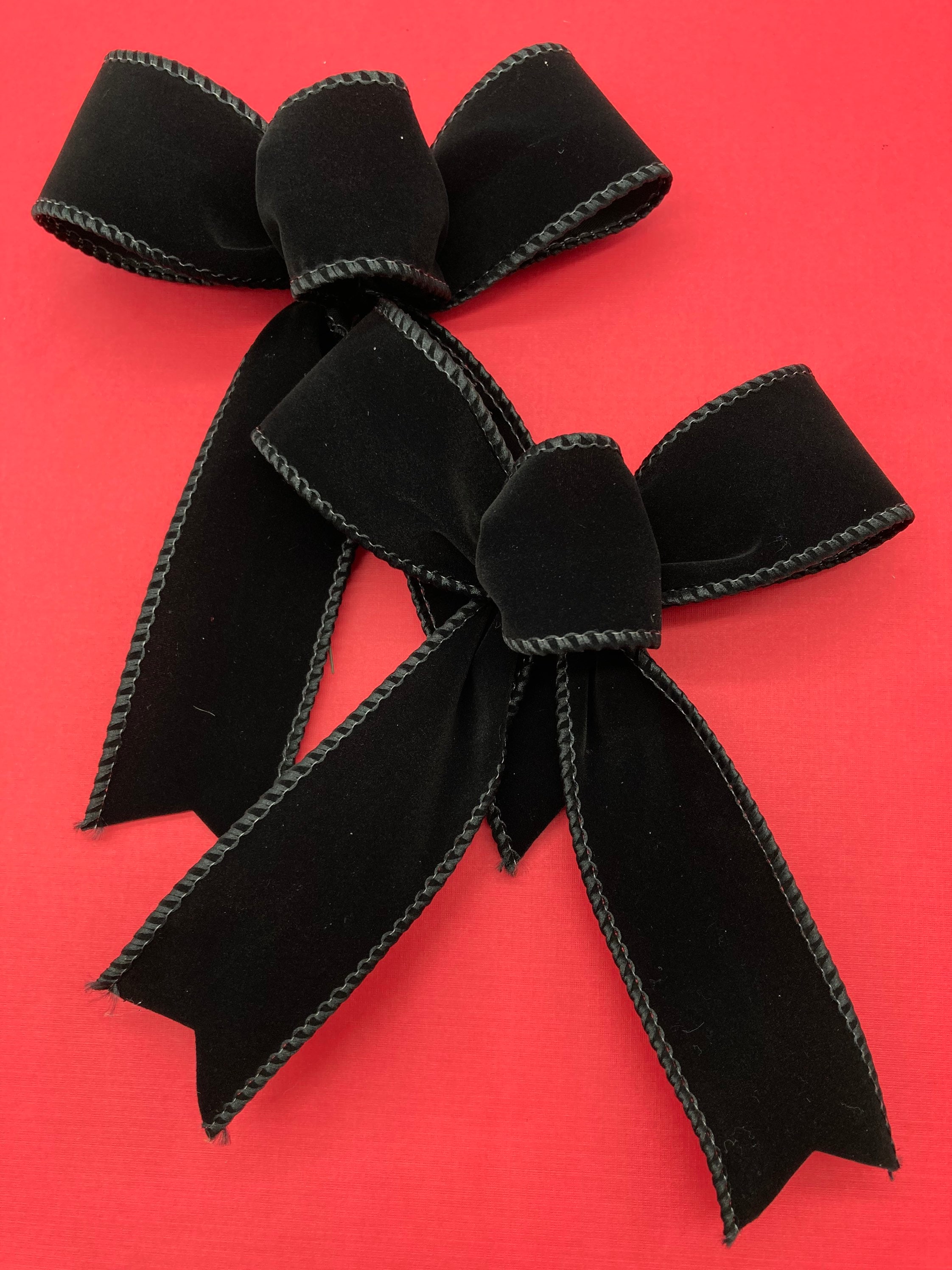 Black Velvet Christmas Bows: Tree Decor, Set of 12 - Etsy