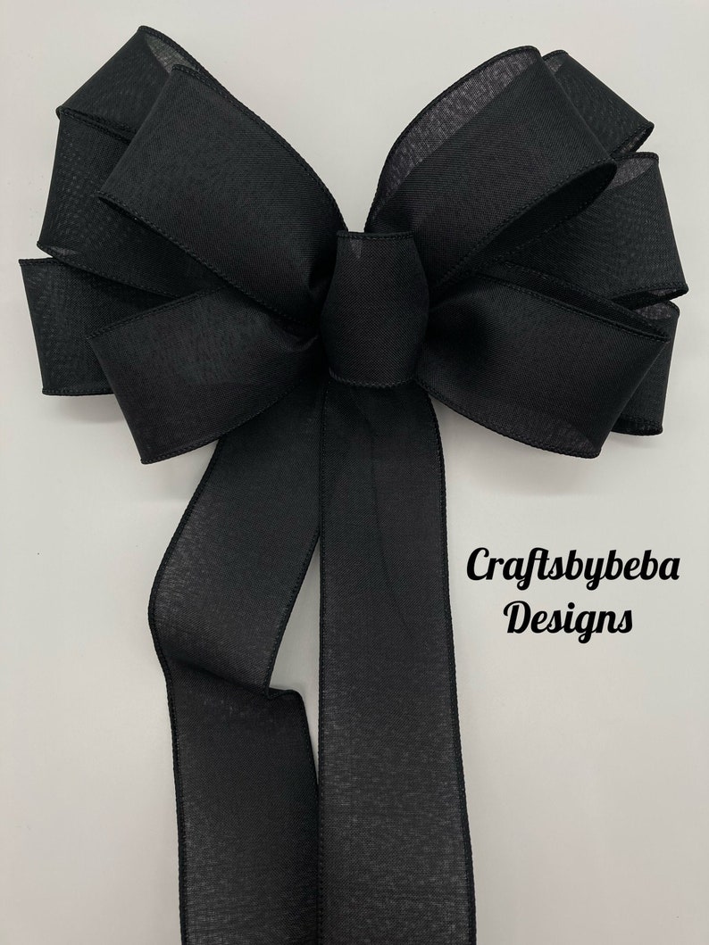Black Wreath Bow / Halloween Black Decorative Bow / Black - Etsy