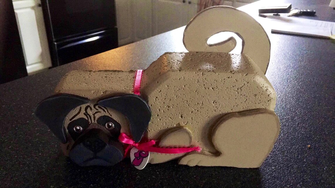 Pug Patio Paver Pals Handpainted Decoration Ornament - Etsy