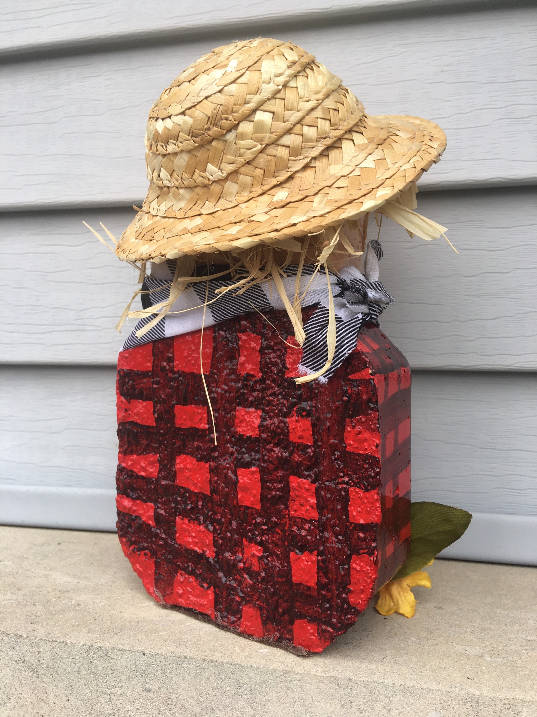 Scarecrow Patio Paver Pals Handpainted Decoration Ornament - Etsy