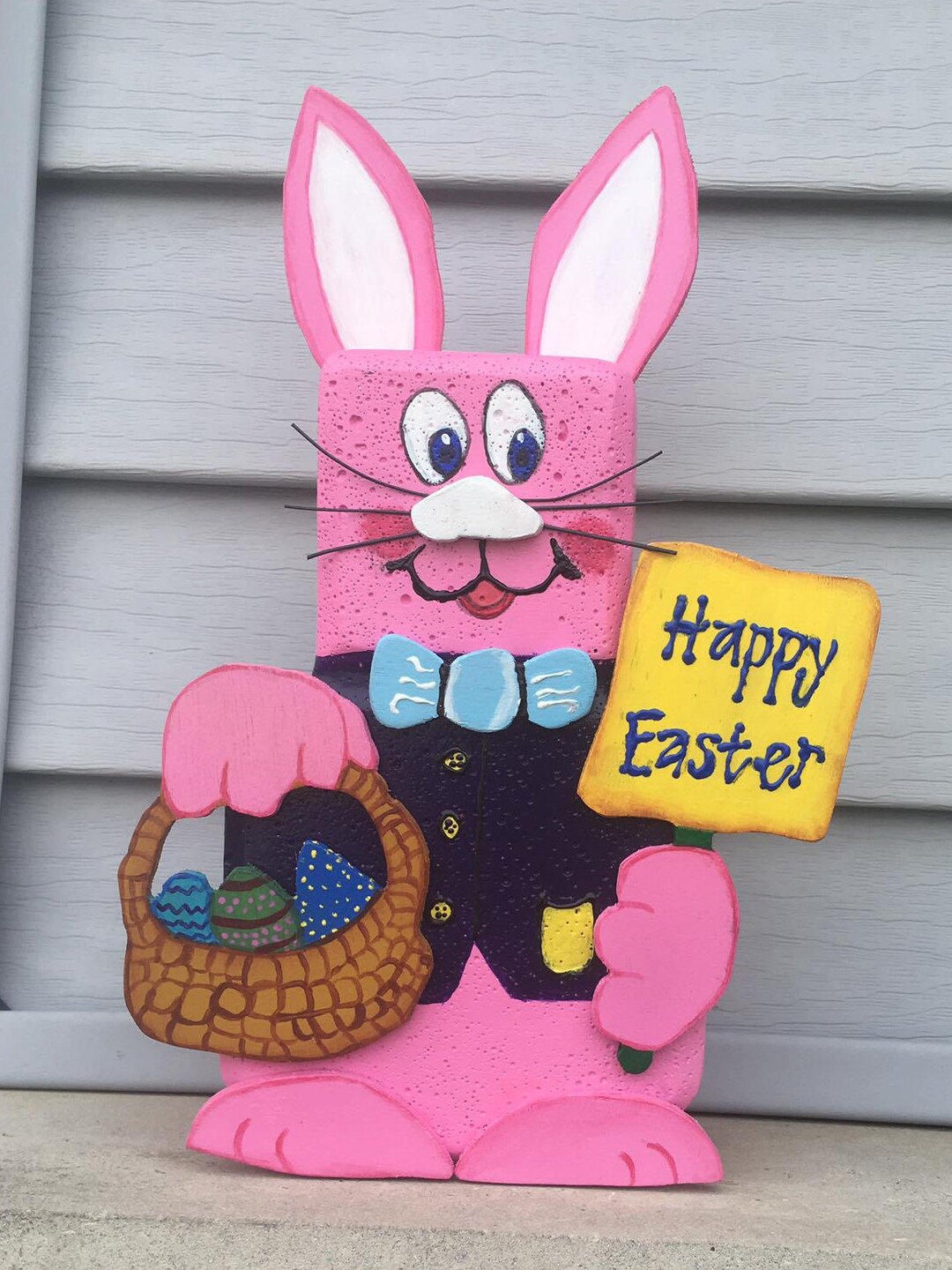 Bunny Patio Paver Pals Handpainted Decoration Ornament - Etsy