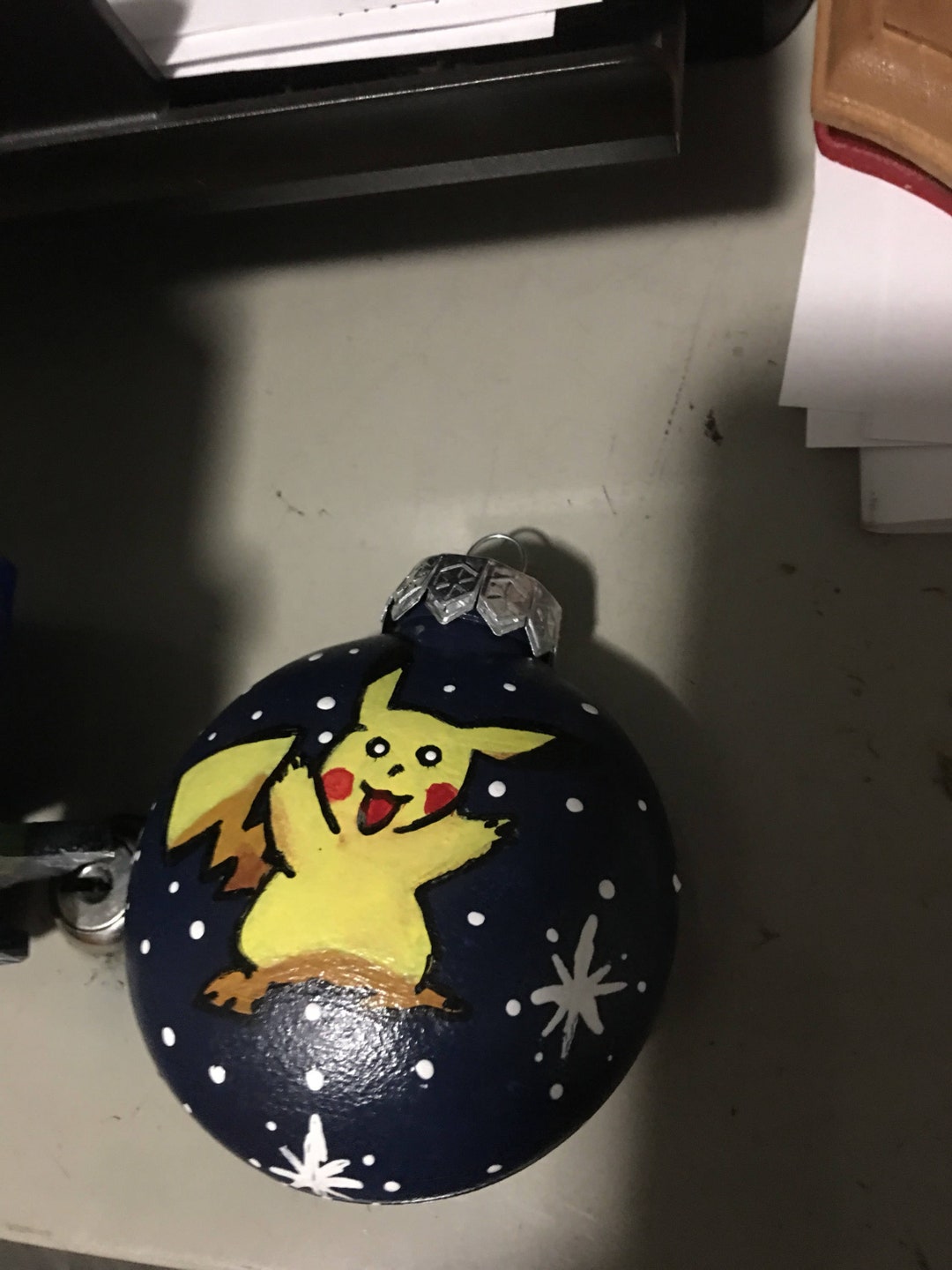 Custom Made Pikachu Pokemon Hand Painted Ornament - Etsy