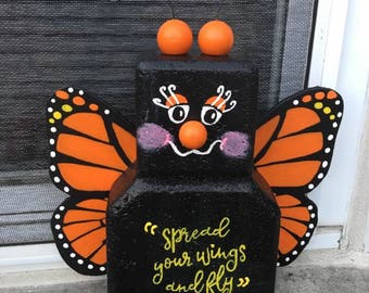 Bumblebee Garden Decor Bumble Bee Hand Painted Patio Paver Pal | Etsy