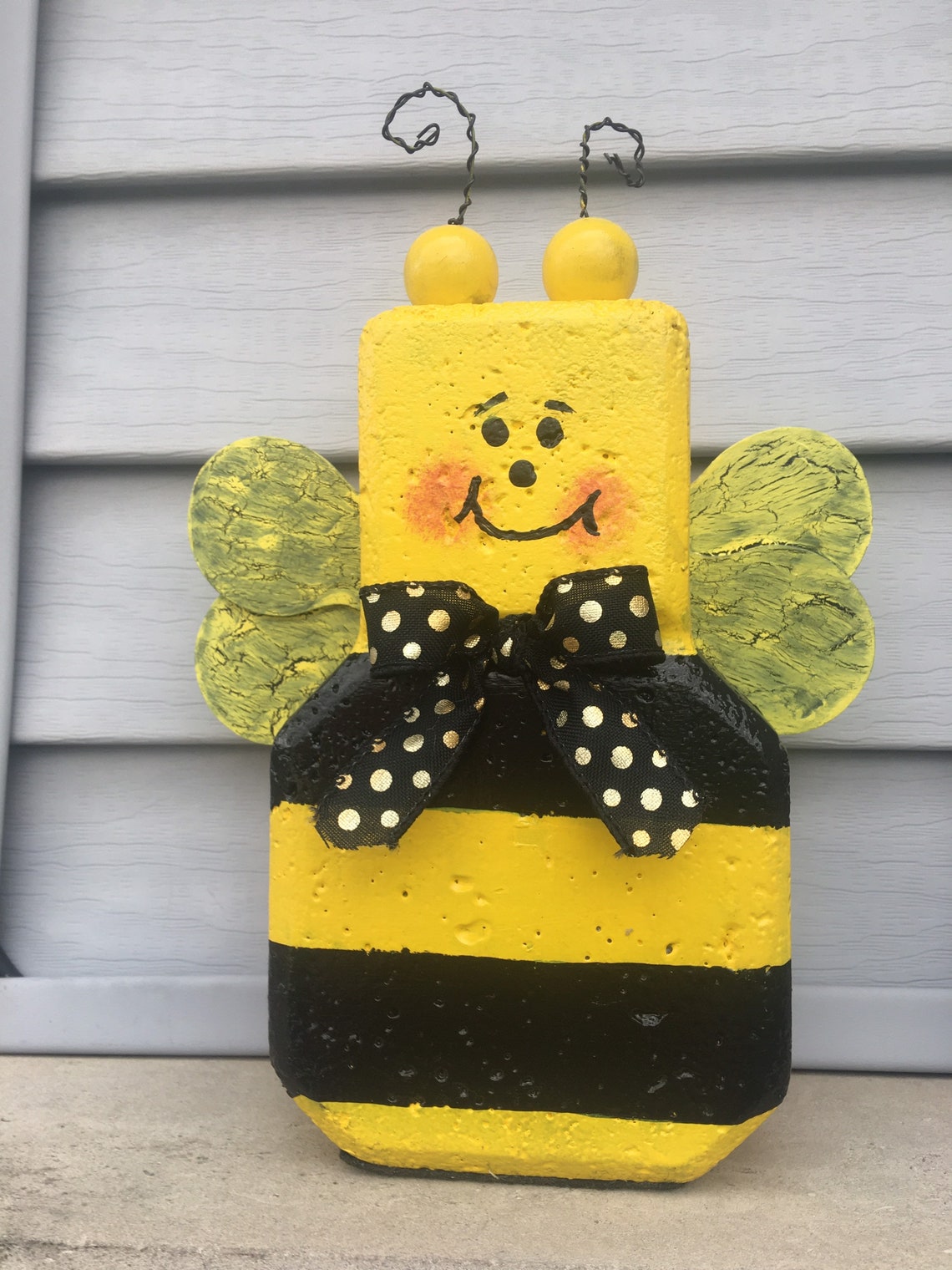Bumblebee Garden Decor Bumble Bee Hand Painted Patio Paver Pal - Etsy