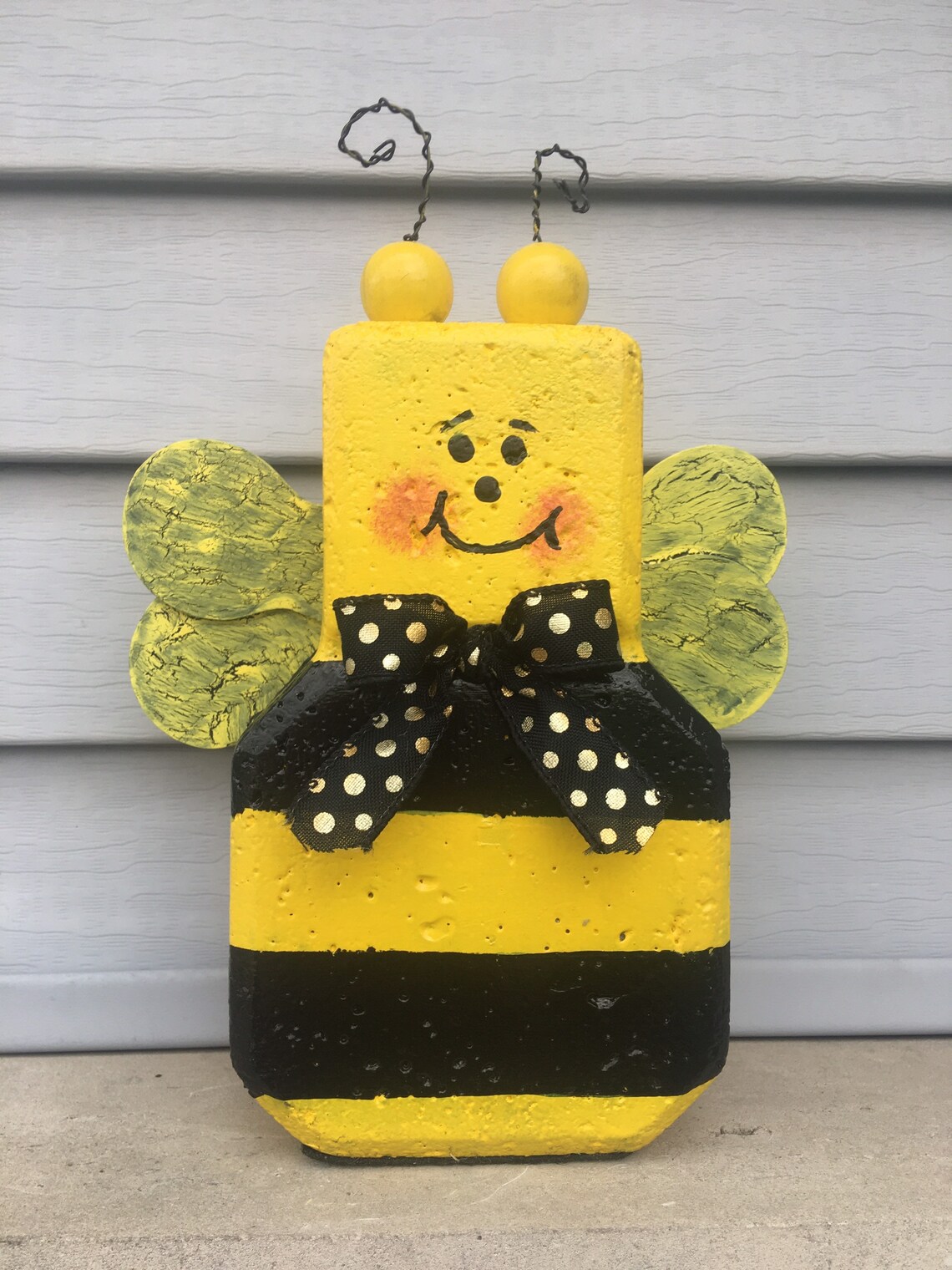 Bumblebee Garden Decor Bumble Bee Hand Painted Patio Paver Pal - Etsy