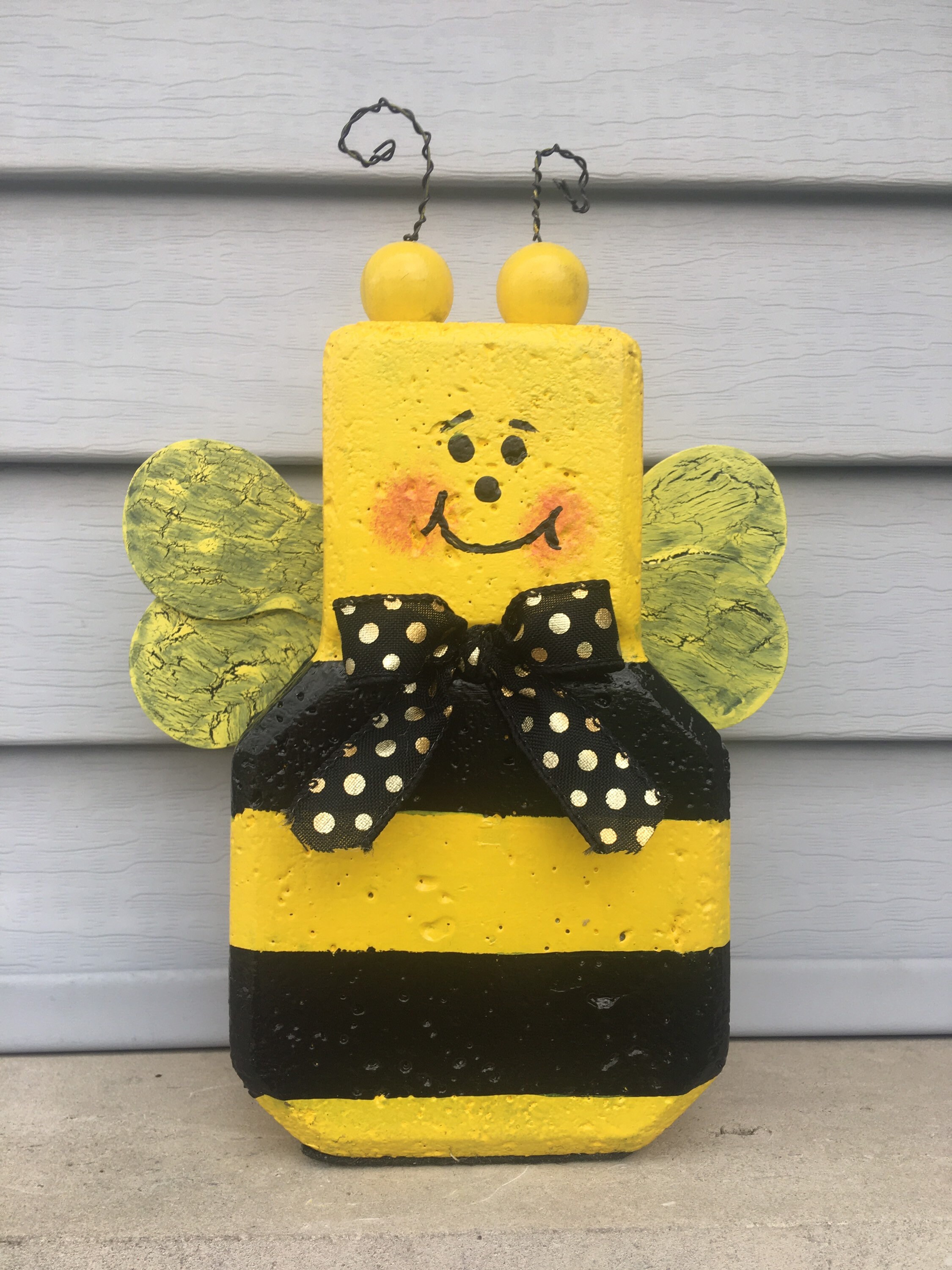 Bumblebee Garden Decor Bumble Bee Hand Painted Patio Paver Pal - Etsy