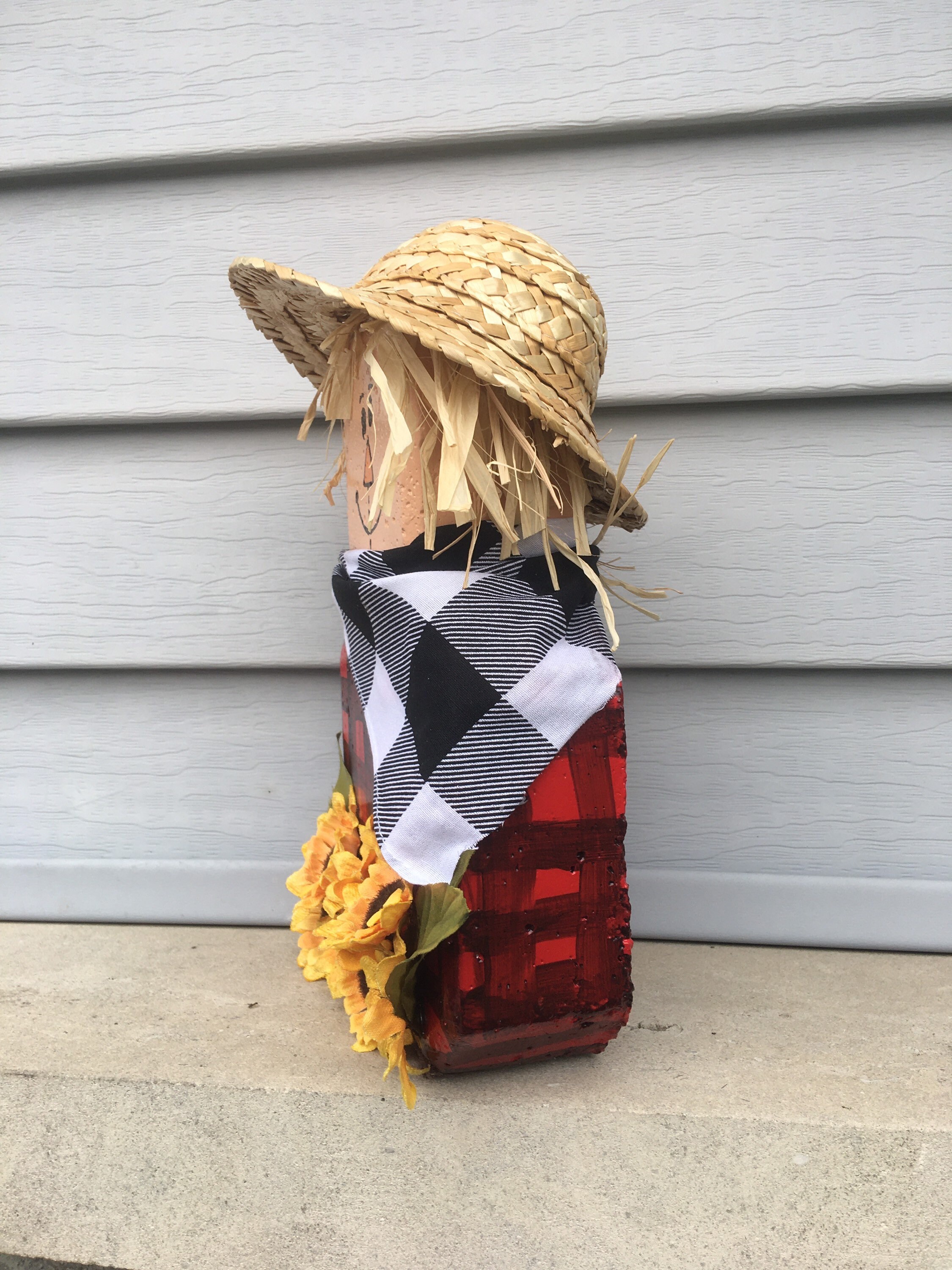 Scarecrow Patio Paver Pals Handpainted Decoration Ornament - Etsy