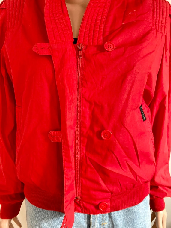 80’s Red David Benjamin Bomber Jacket Cafe Racer Moto… - Gem