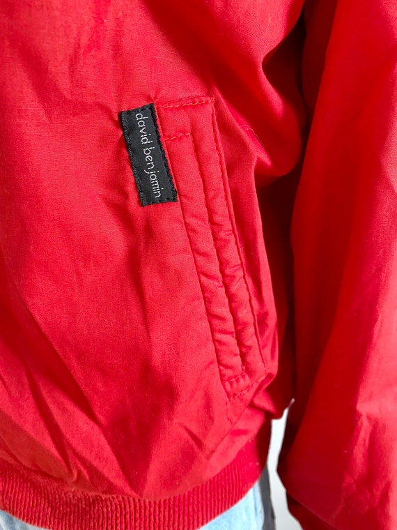 80’s Red David Benjamin Bomber Jacket Cafe Racer Moto… - Gem