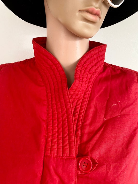 80’s Red David Benjamin Bomber Jacket Cafe Racer Moto… - Gem