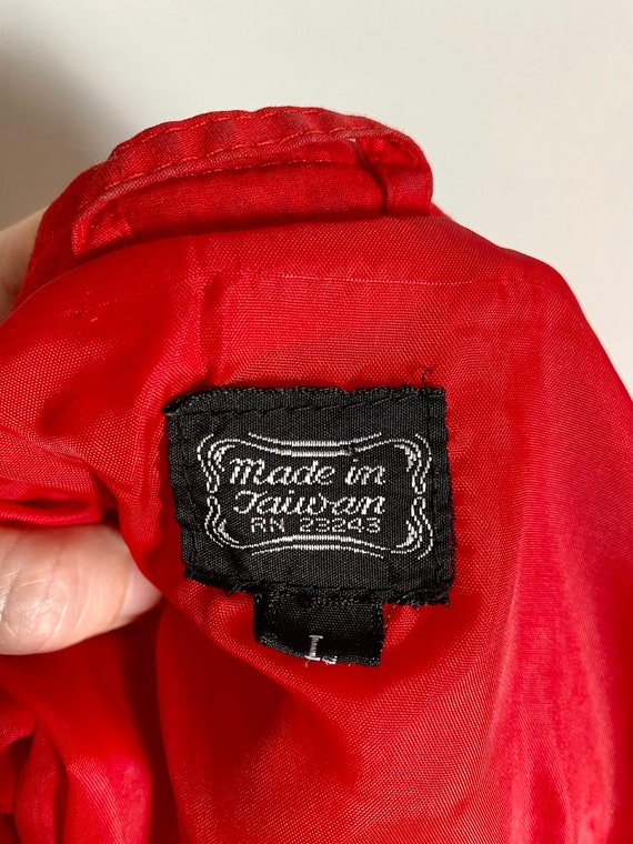 80’s Red David Benjamin Bomber Jacket Cafe Racer Moto… - Gem