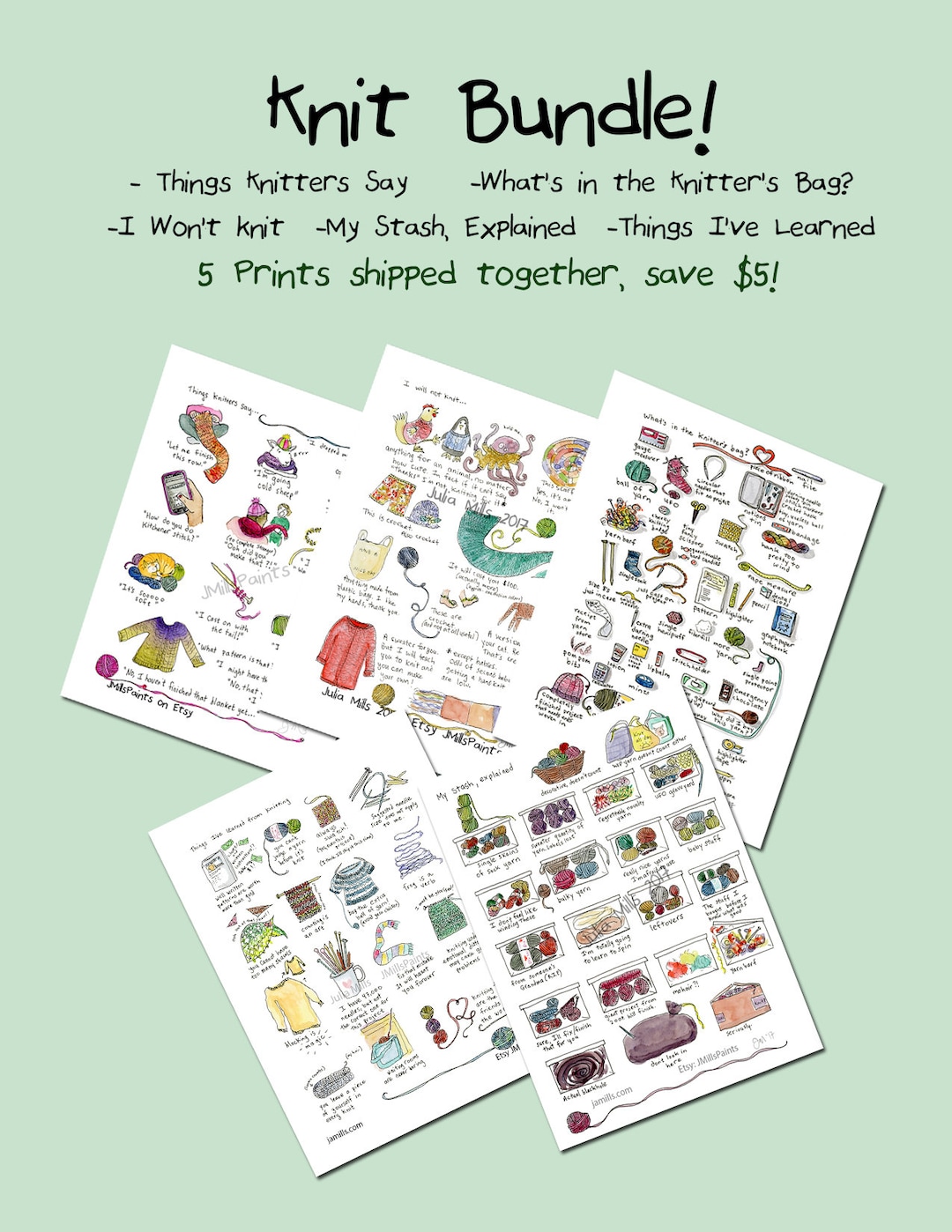 Knit Prints Bundle - Etsy