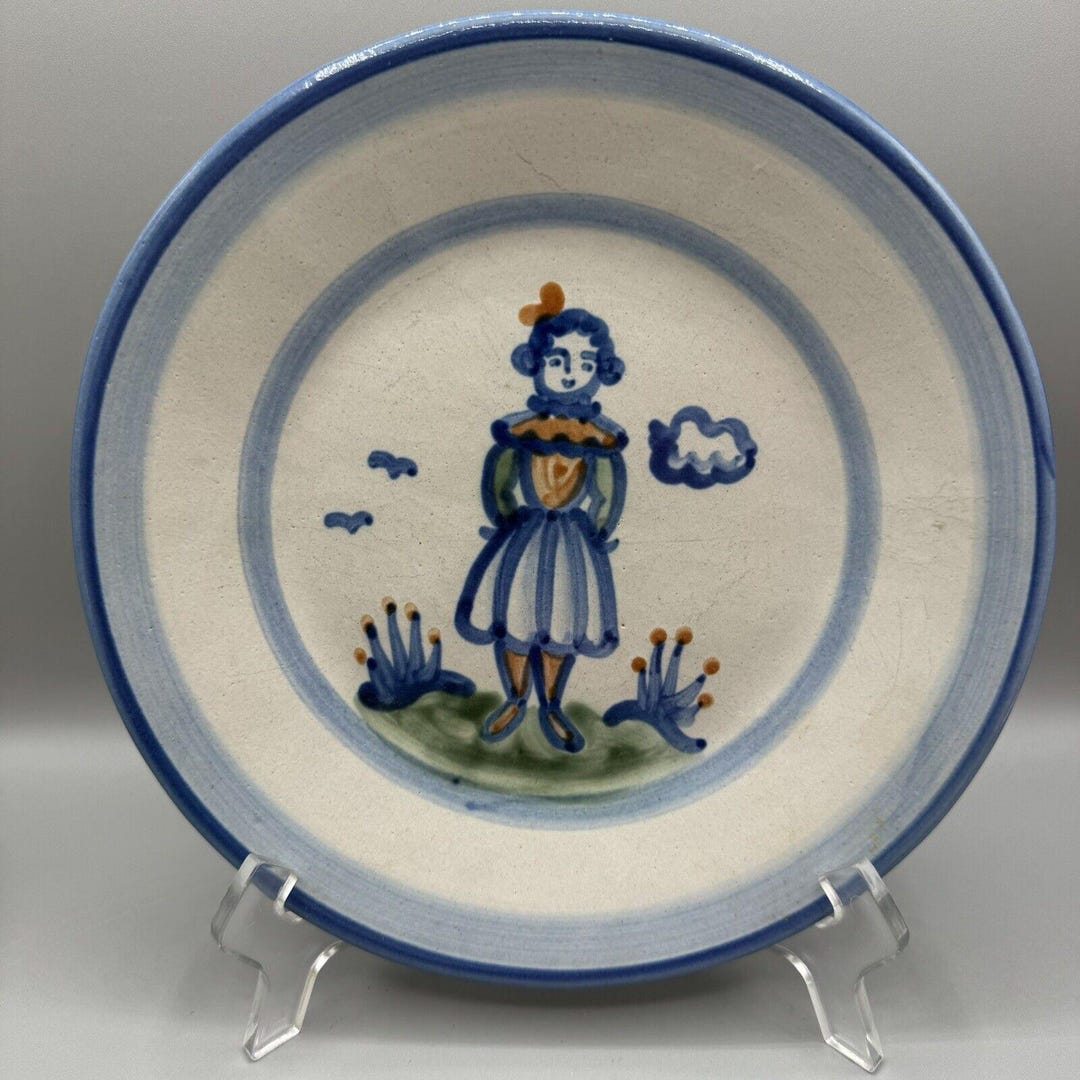 MA Hadley Plate Country Farm Girl Wife Lunch Crock Style 9” Vintage - Etsy