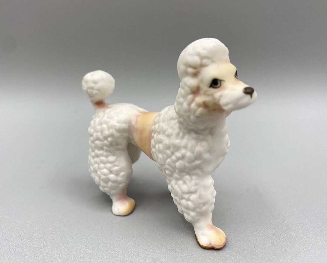 Vintage Miniature Poodle Figurine Bone China Dog Puppy Ceramic ...