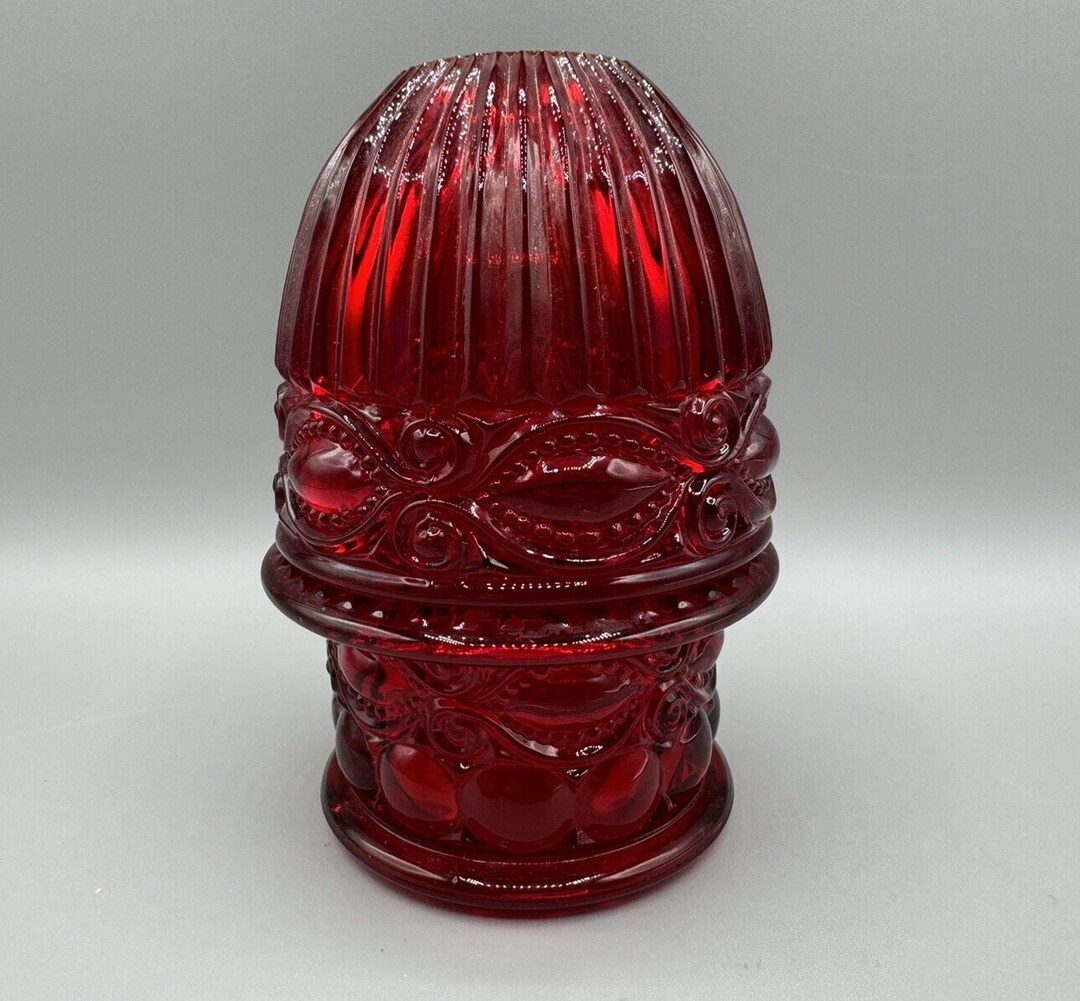 Vintage LG Wright Eye Winker Red Glass Fairy Light Lamp - Etsy