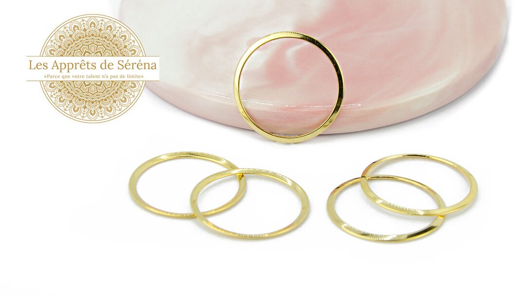 Connectors 25mm Closed Round Rings 25mm in 201 Gold Steel 25mm ...