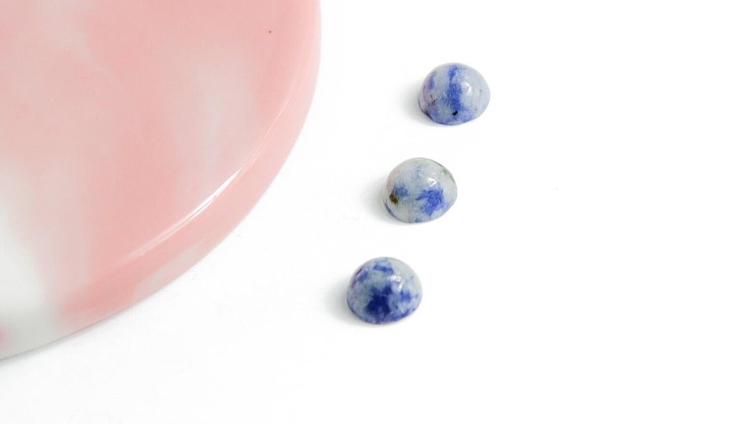 Cabochon 08mm Natural Blue Jasper Stone 08mm Jasper - Etsy