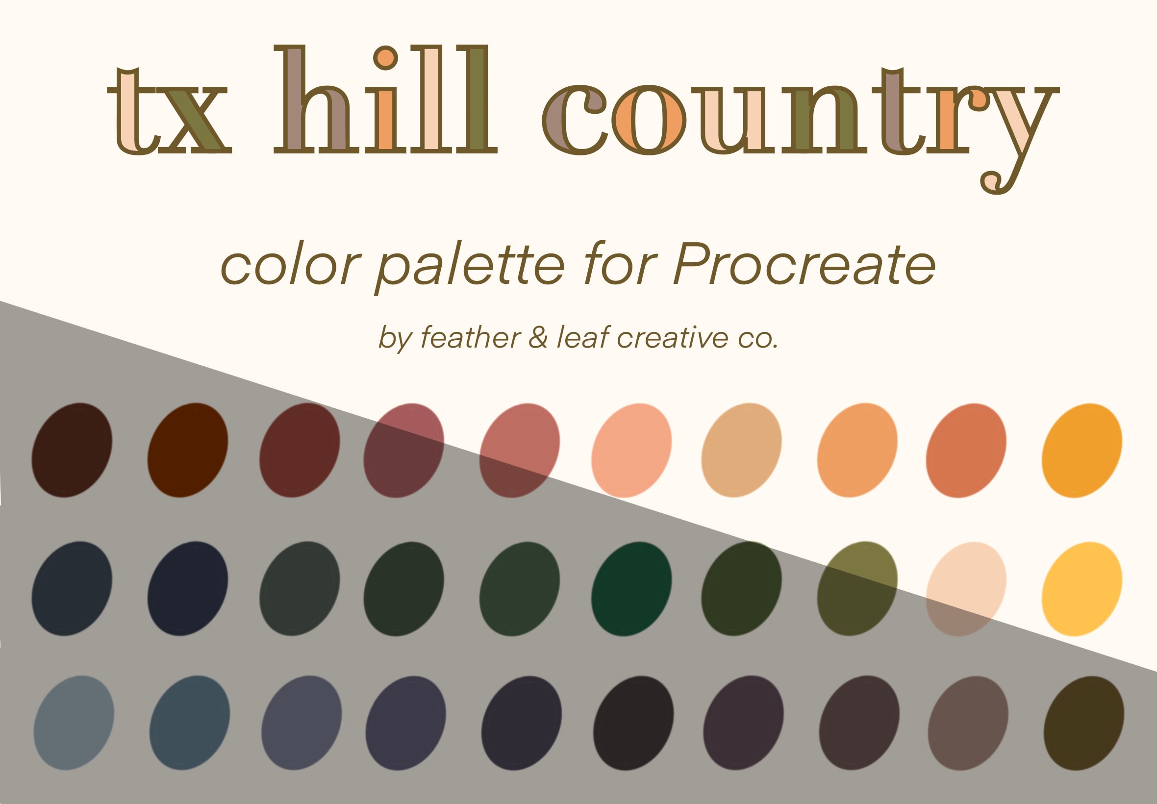 Procreate Color Palette Instant Digital Color Swatch Download 30 Colors