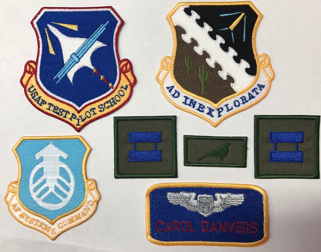 Captain Marvel Flightsuit Patch Set - Etsy