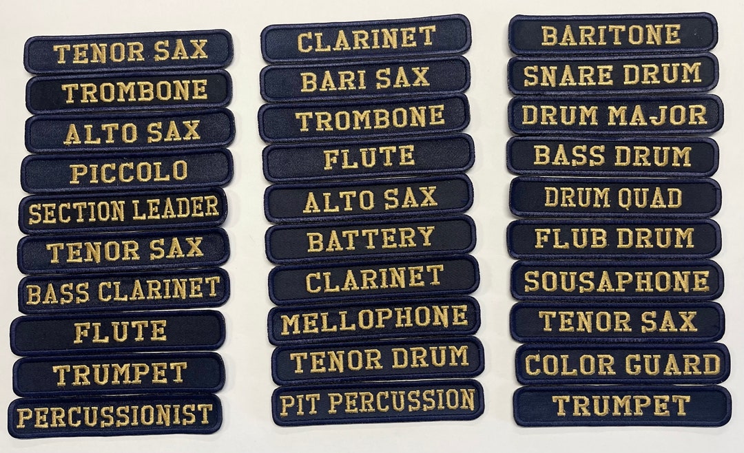 Customized Marching Band Name Tape Patch - Etsy