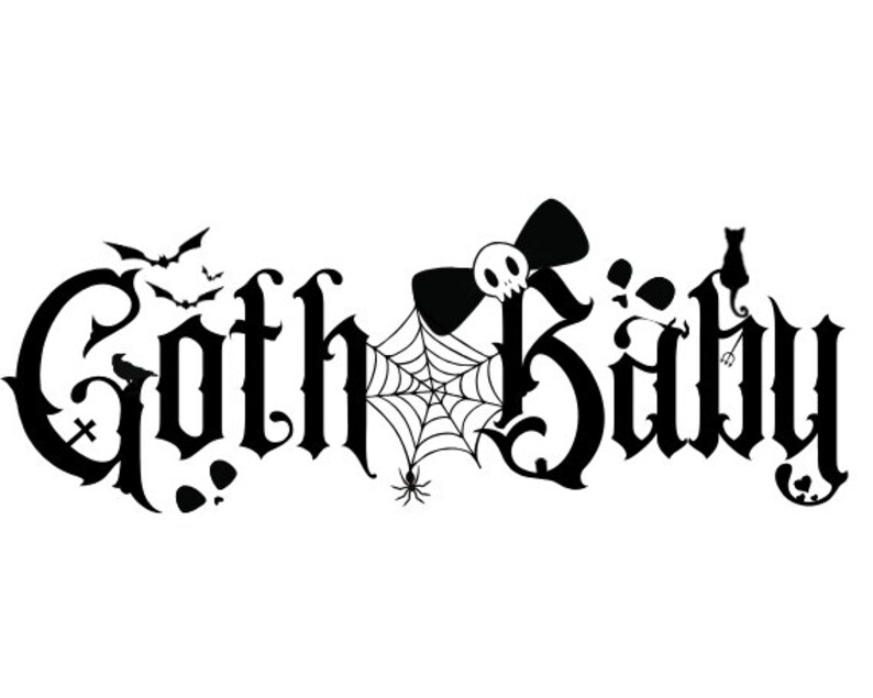 Goth Baby Svg, Goth Svg, Child Svg, Kid Svg, Baby Svg, Gothic Svg - Etsy