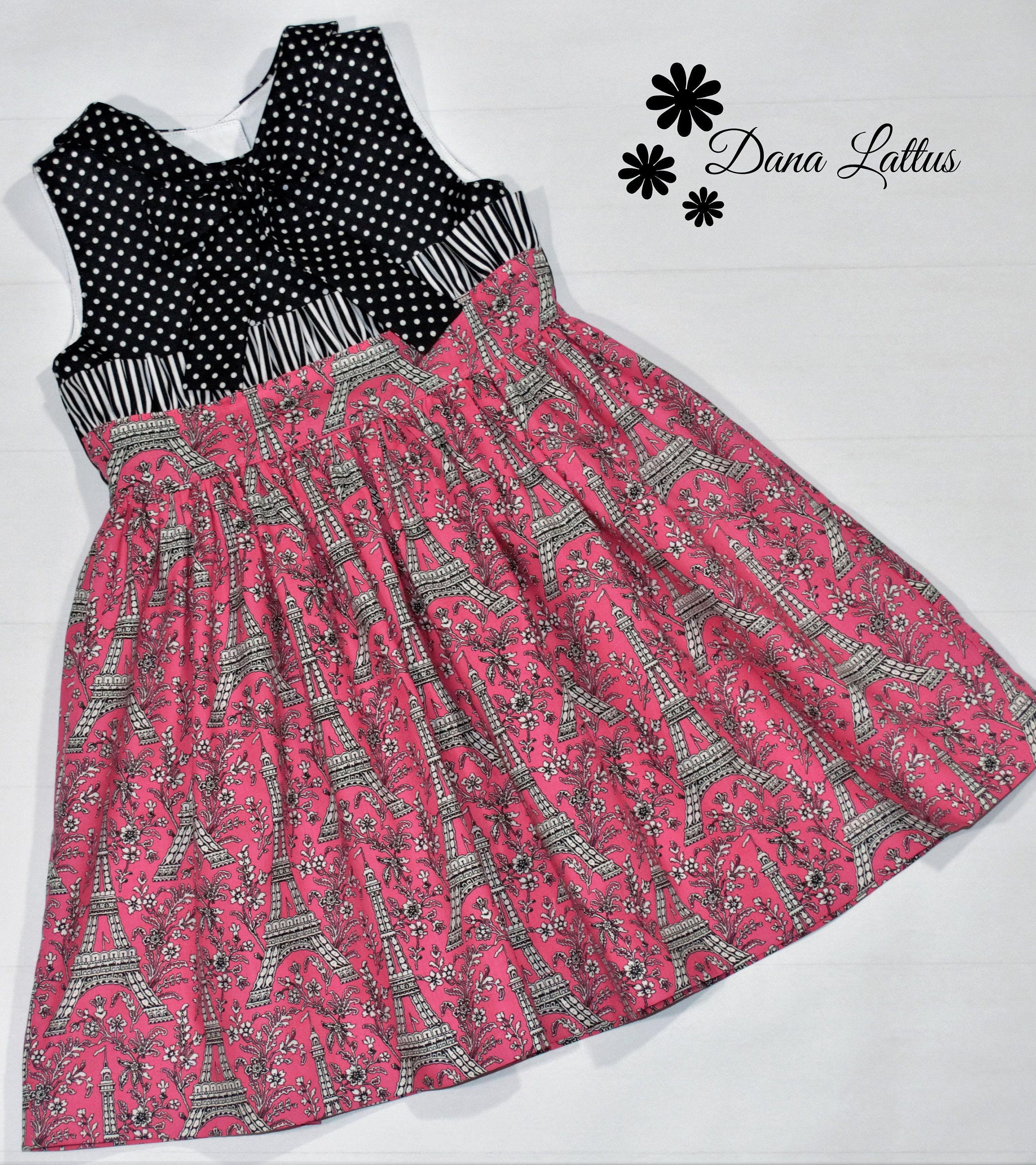 Girls Eiffel Tower Dress Paris Dress Girls Boutique Dress - Etsy
